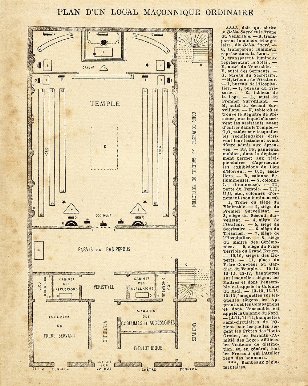 Masonic Temple Plan – Poster Master