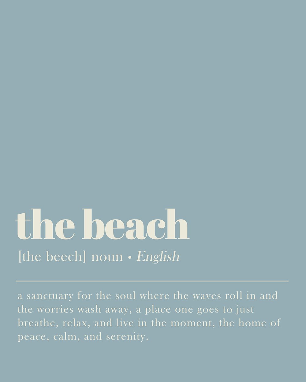 Definition of The Beach – Poster Master