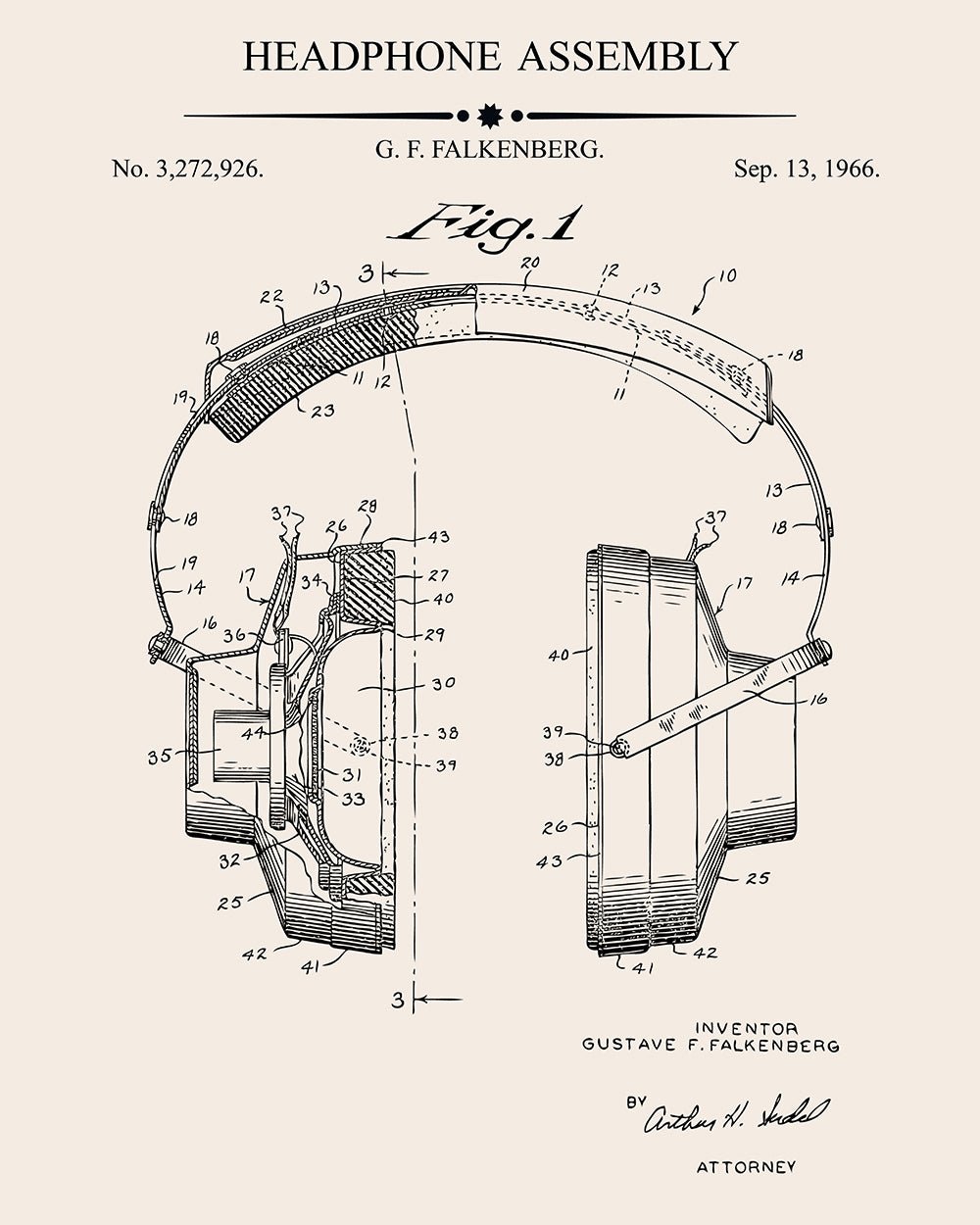 Headphone Assembly Blueprint – Poster Master