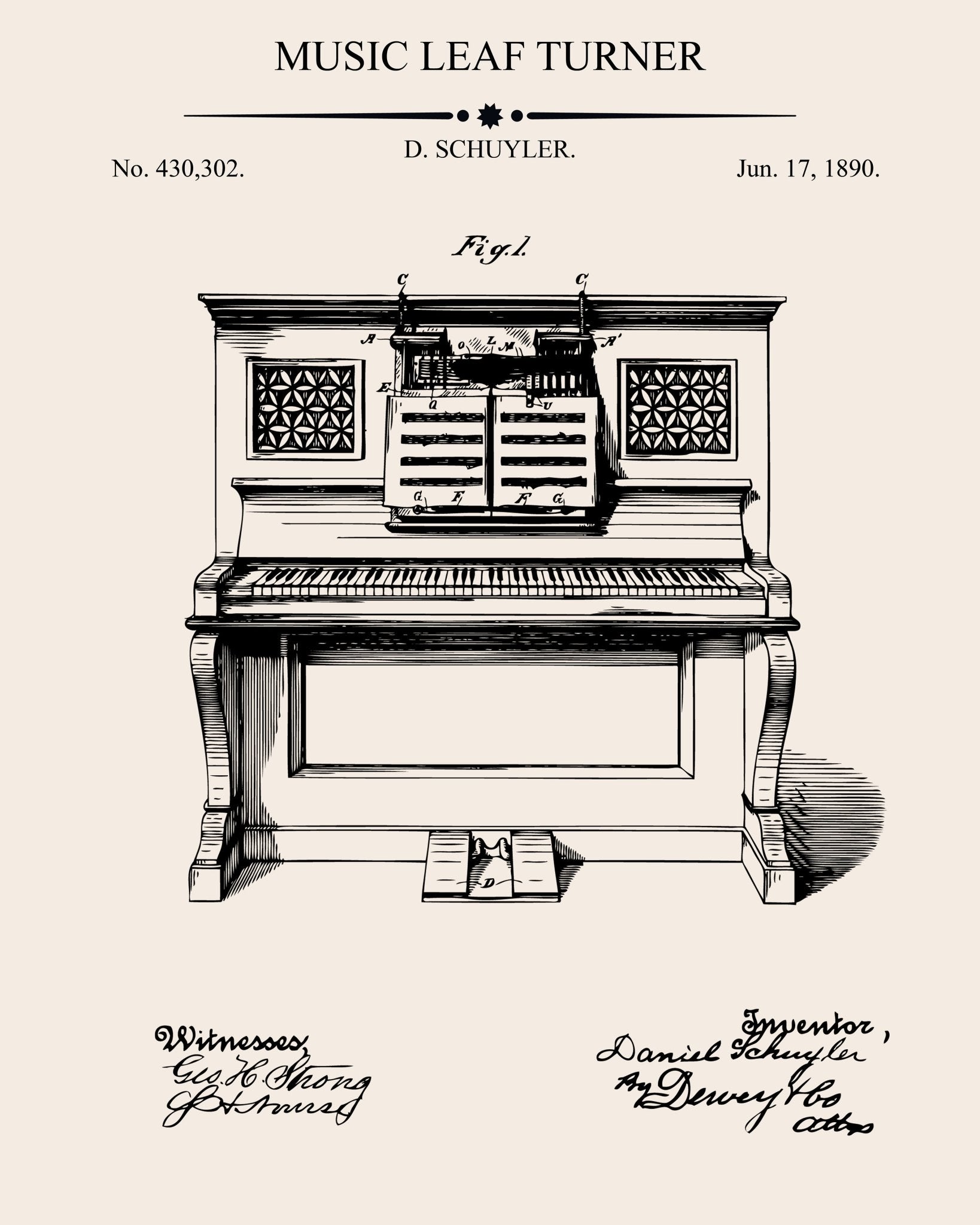Music Leaf Turner Patent – Poster Master