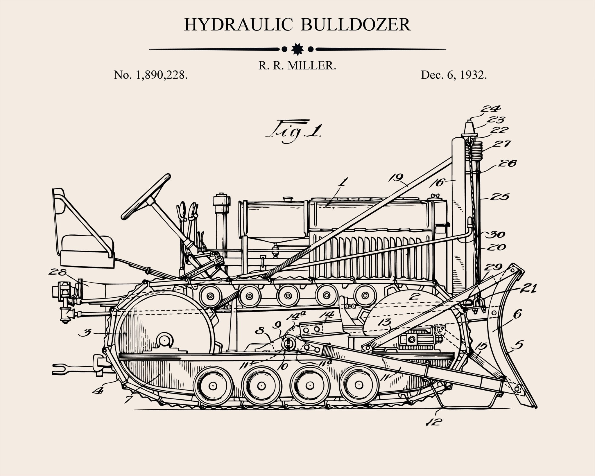 Hydraulic Bulldozer Patent – Poster Master