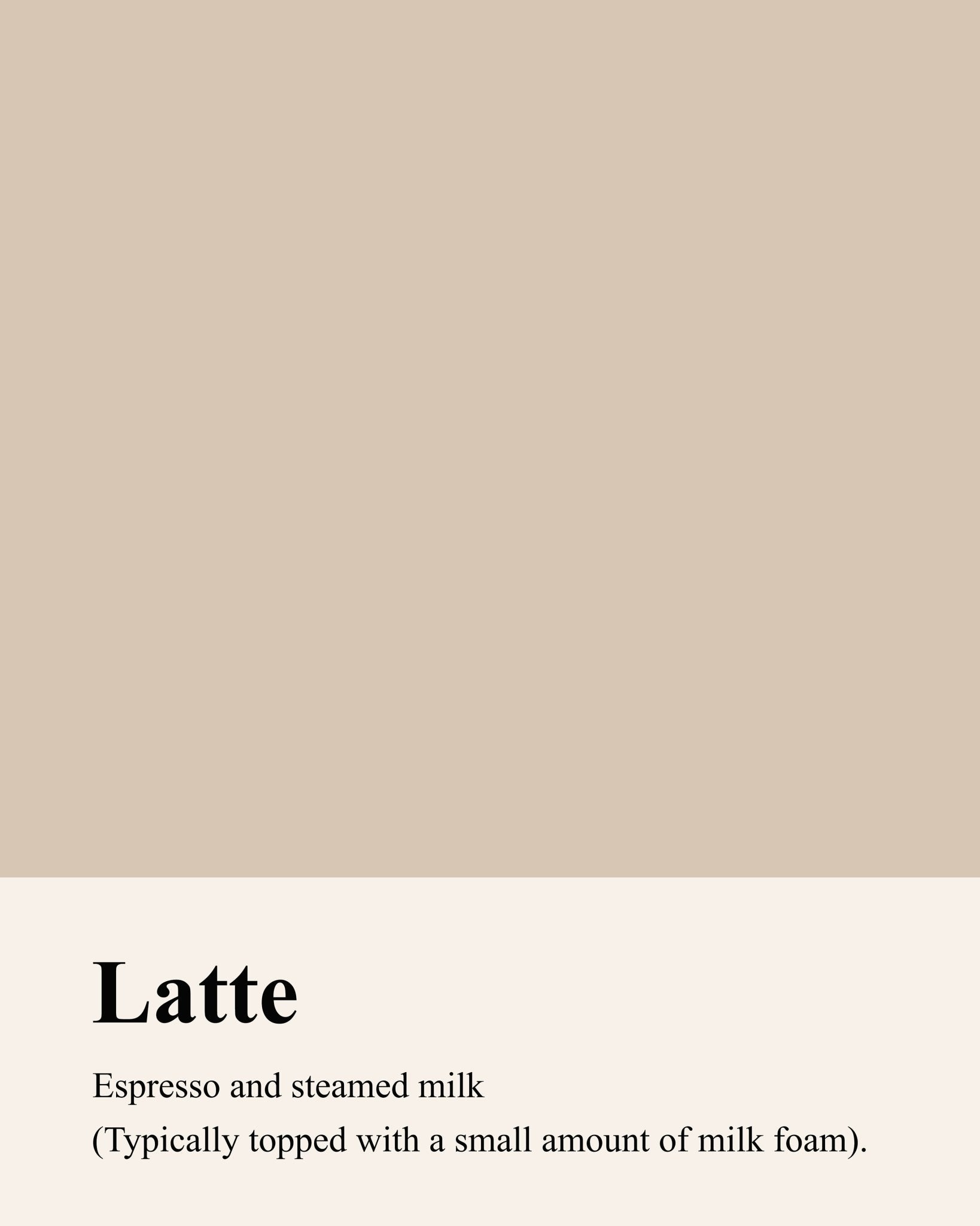 Latte Definition – Poster Master