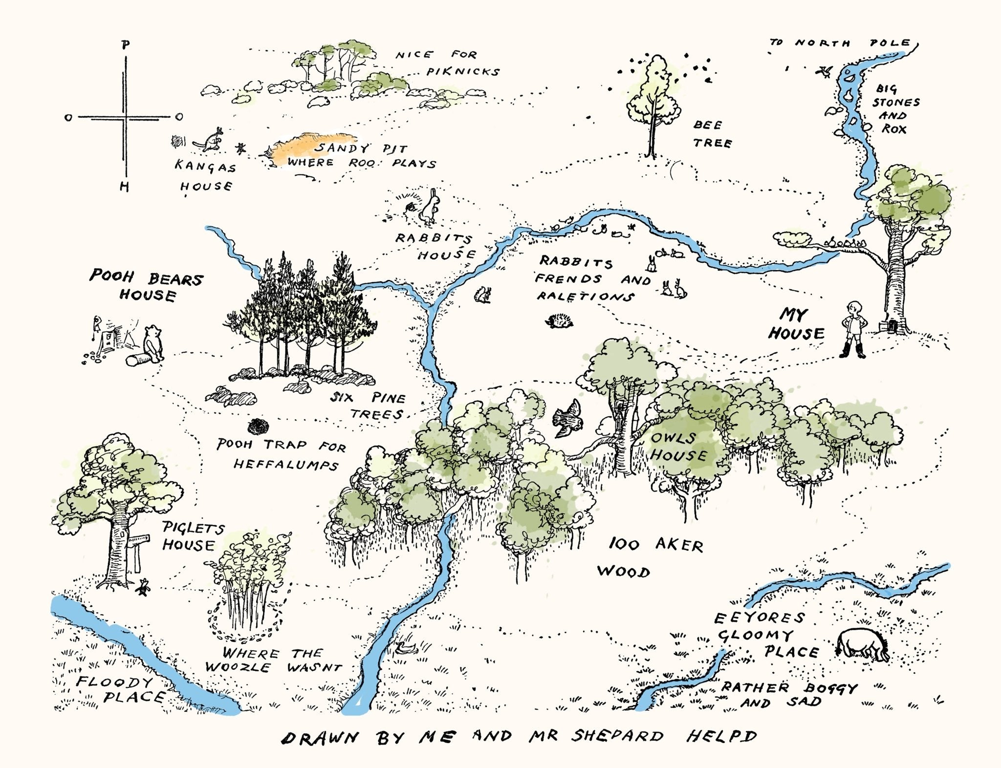 Hundred Acre Wood Map – Poster Master